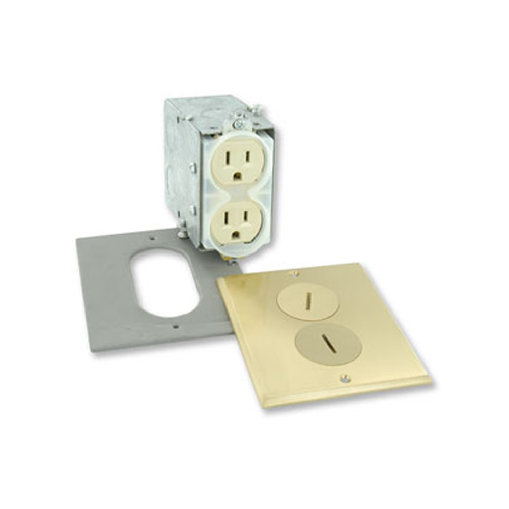 25249-FBA Placa doble hermetica para piso bronce LEVITON | ELECTRO ...